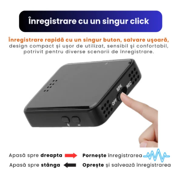 Mini Reportofon Z20 Cu Microfon Ascuns și Magnet Puternic