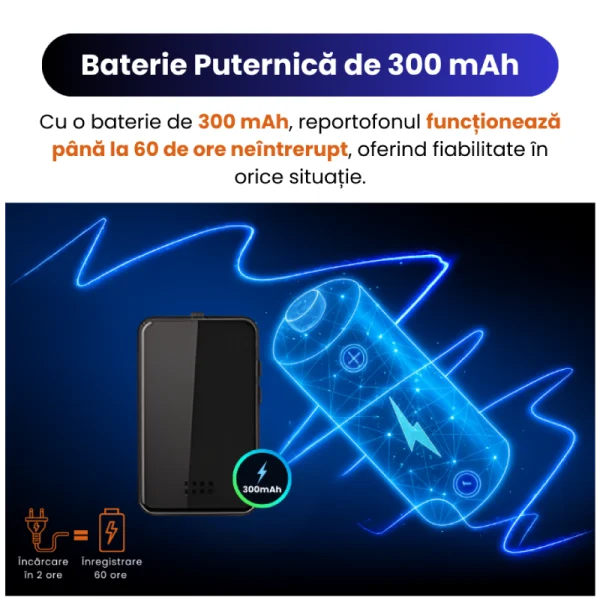 Mini Reportofon Z20 Cu Microfon Ascuns și Magnet Puternic