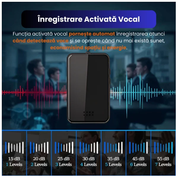Mini Reportofon Z20 Cu Microfon Ascuns și Magnet Puternic